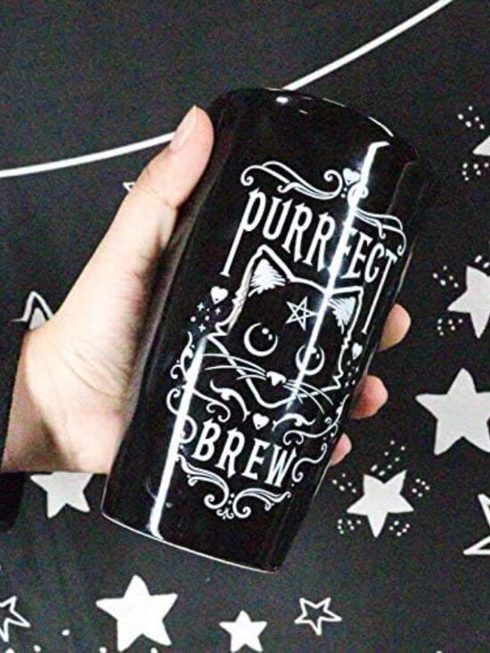 Alchemy Gothic | Kitchen | Alchemy Gothic Purrfect Brew Travel Mug ...